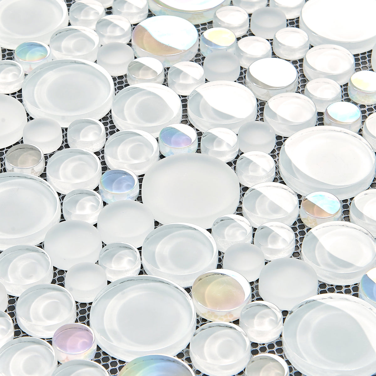 Glass Mosaic Tile, "Bubble Collection", GM4101 - Mist, 12"X12 ...